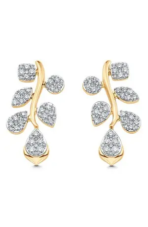 Sara Weinstock Sara Weinstock Lierre Pavé Diamond Drop Earrings Yellow Gold