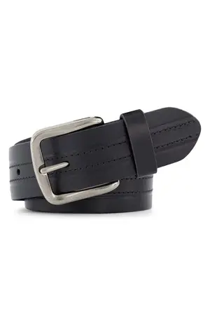 Frye Antique Harness Buckle Leather Belt - Black