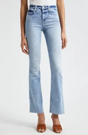 L'Agence Ruth Raw Hem Straight-Leg Jeans Loyola