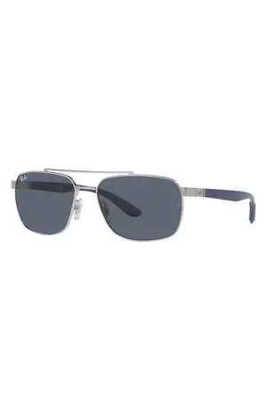 Ray-ban 59mm Aviator Sunglasses - Silver