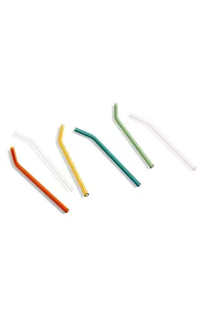 HAY Sip 6-pack Reusable Glass Cocktail Straws