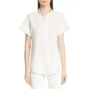 Lafayette 148 New York Camilla Silk Matte Blouse