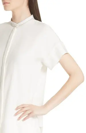 Lafayette 148 New York Camilla Silk Matte Blouse