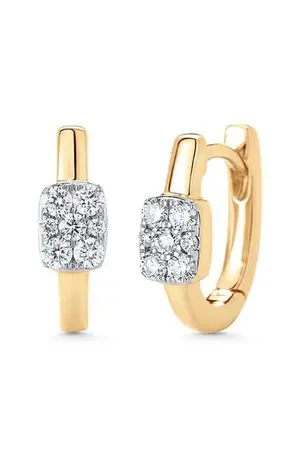 Sara Weinstock Unity Reverie Diamond Huggie Earrings - Yellow Gold/ Diamond