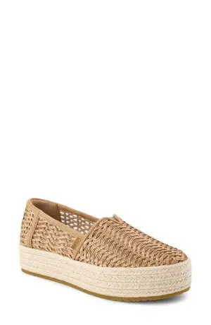 Toms Valencia Platform Espadrille - Rust/copper