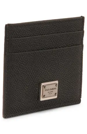 Dolce & Gabbana Logo Plaque Leather Card Case