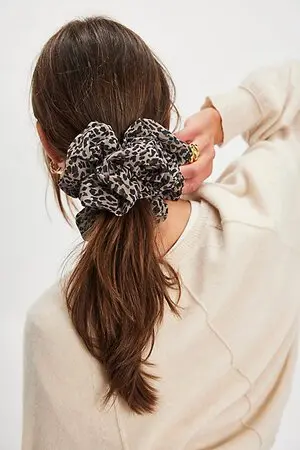 KAXI CO. Chiffon Jumbo Scrunchie Animal Print