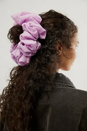KAXI CO. Chiffon Jumbo Scrunchie Purple