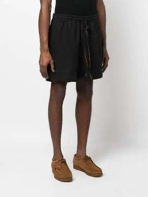 Commas Linen Lounge Shorts - Black
