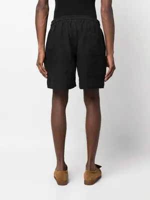 Commas Linen Lounge Shorts - Black