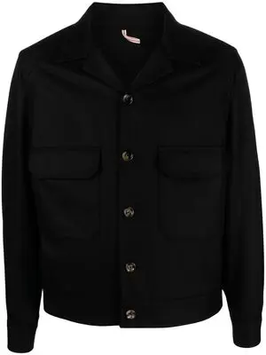 DELL'OGLIO Long-sleeve Button-up Shirt - Black