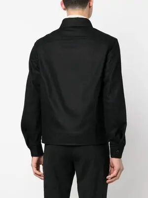DELL'OGLIO Long-sleeve Button-up Shirt - Black