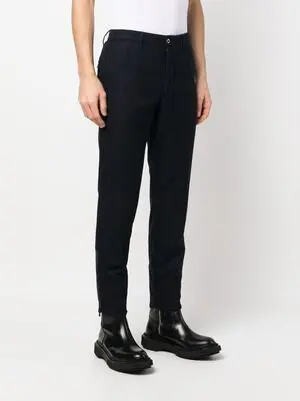 Incotex Pinstripe Tailored Trousers - Blue