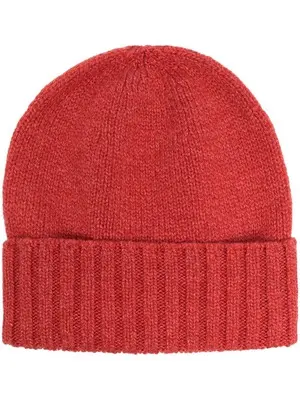 DELL'OGLIO Cashmere Knit Hat - Orange