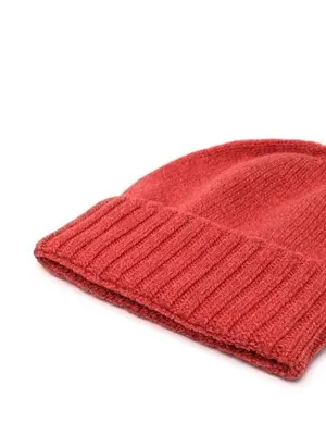 DELL'OGLIO Cashmere Knit Hat - Orange