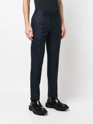 Incotex Mid-rise Straight-leg Trousers - Blue