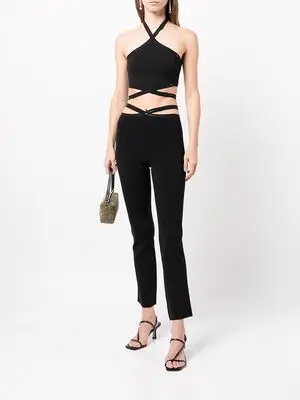 Alexander Wang Criss-cross Logo-trim Leggings
