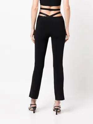 Alexander Wang Criss-cross Logo-trim Leggings