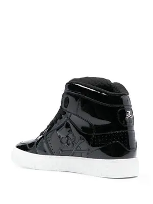 Philipp Plein Super Street Skull Bones Hi-top Sneakers - Black
