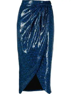 Zadig&Voltaire Jamelia Leopard-print Sequin Midi Skirt