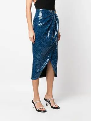Zadig&Voltaire Jamelia Leopard-print Sequin Midi Skirt