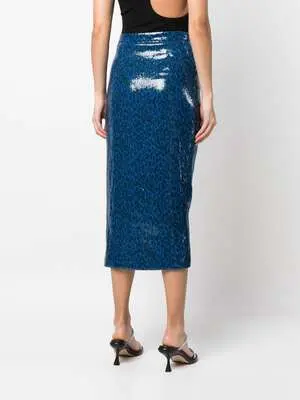 Zadig&Voltaire Jamelia Leopard-print Sequin Midi Skirt