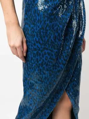 Zadig&Voltaire Jamelia Leopard-print Sequin Midi Skirt