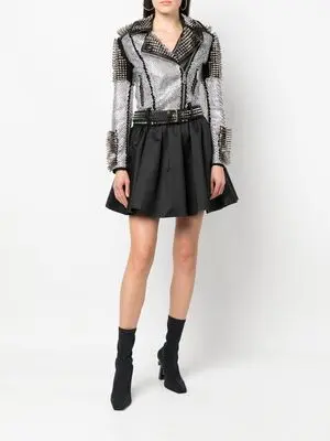 Philipp Plein Crystal-studded Biker Jacket