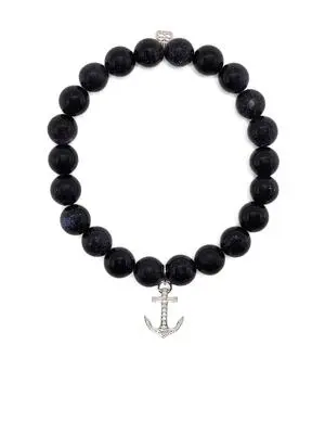SYDNEY EVAN 14kt White Gold Goldstone Beaded Bracelet