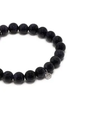 SYDNEY EVAN 14kt White Gold Goldstone Beaded Bracelet
