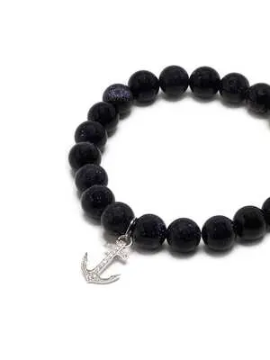 SYDNEY EVAN 14kt White Gold Goldstone Beaded Bracelet