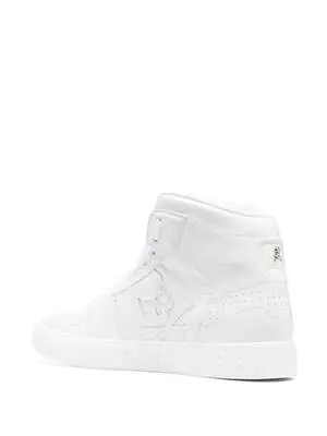 Philipp Plein Super Street Skull Bones Hi-top Sneakers - White
