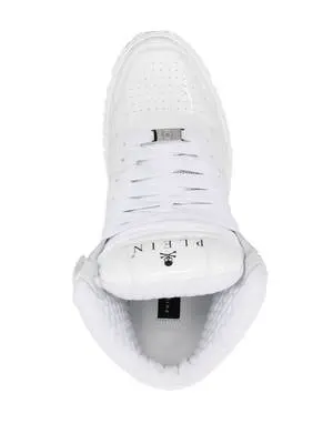 Philipp Plein Super Street Skull Bones Hi-top Sneakers - White