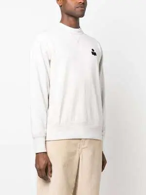 Isabel Marant Mike Logo-embroidered Sweatshirt - White