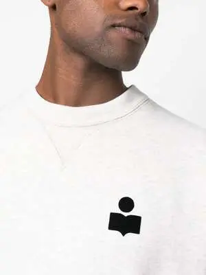Isabel Marant Mike Logo-embroidered Sweatshirt - White