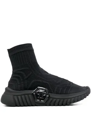 Philipp Plein Runner Slip-on Sneakers - Black