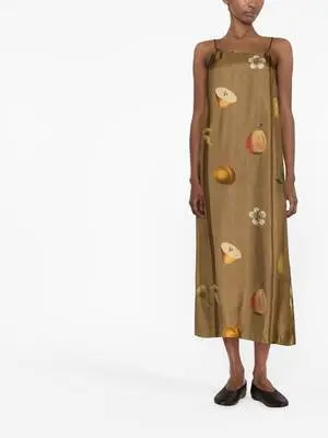 UMA WANG Fruit-print Midi Dress