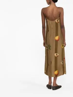 UMA WANG Fruit-print Midi Dress