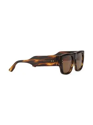 Gucci Rectangle-frame Sunglasses - Brown