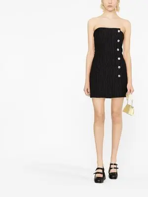 Alessandra Rich Pinstripe Mini Dress