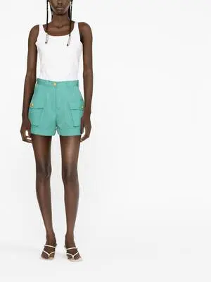 Balmain High-waisted Flap-pocket Shorts