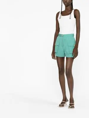 Balmain High-waisted Flap-pocket Shorts