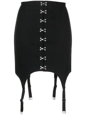 DION LEE Corset Garter Skirt - Black