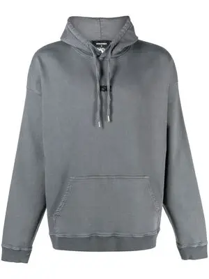 Dsquared2 Embroidered Logo Hoodie - Grey