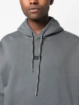 Dsquared2 Embroidered Logo Hoodie - Grey
