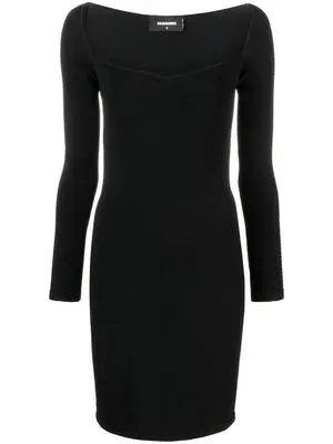 Dsquared2 Long-sleeved Mini Dress - Black