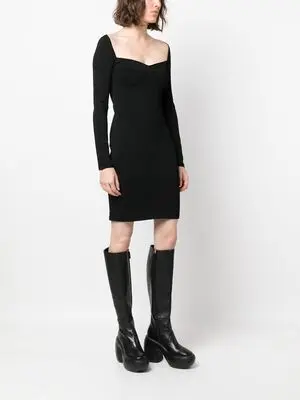 Dsquared2 Long-sleeved Mini Dress - Black