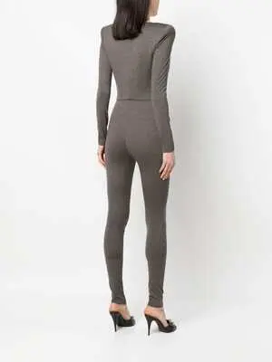 Saint Laurent Twist-detail V-neck Jumpsuit