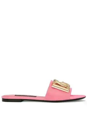 Dolce & Gabbana Dg Logo Patent Leather Sandals