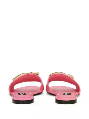 Dolce & Gabbana Dg Logo Patent Leather Sandals